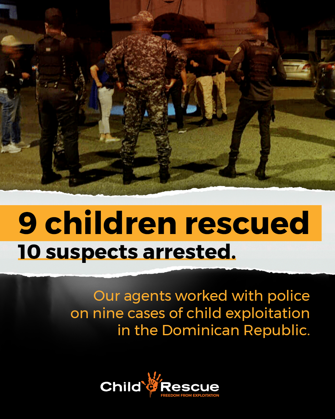 Nine children rescued; 10 suspects arrested - Child Rescue | Child Rescue