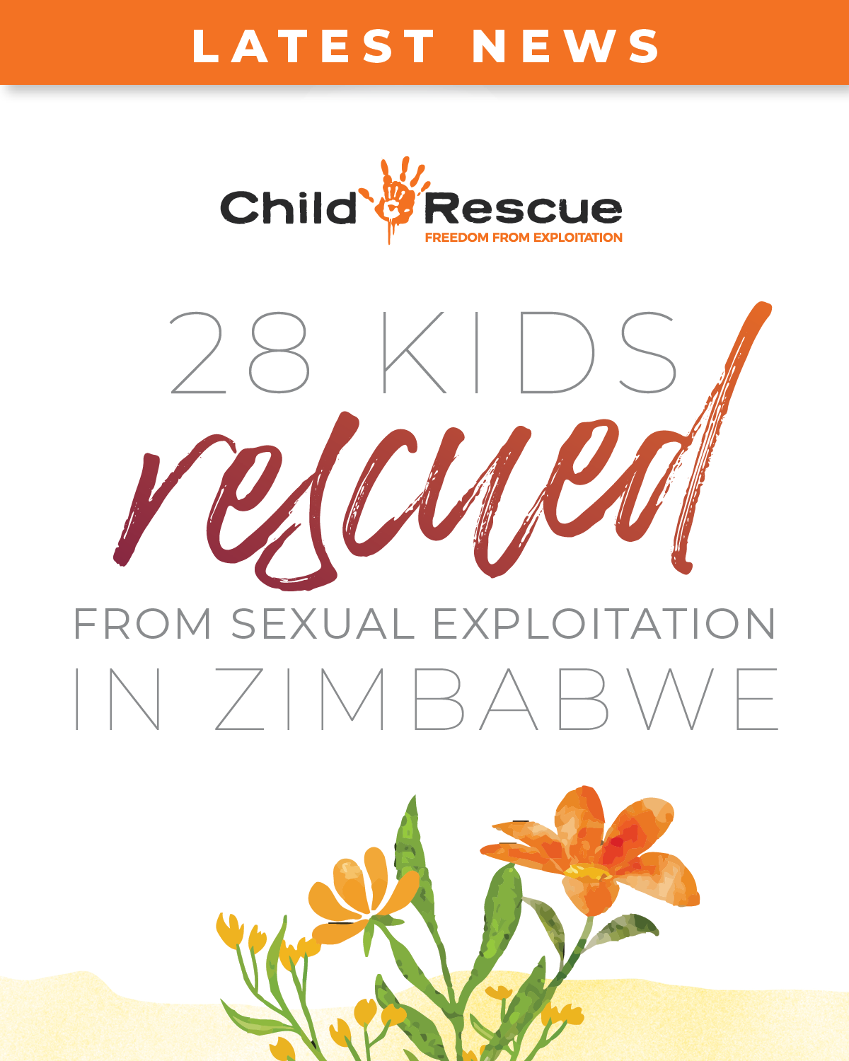 28 Kids Rescued from Sexual Exploitation in Zimbabwe - Child Rescue | Child Rescue